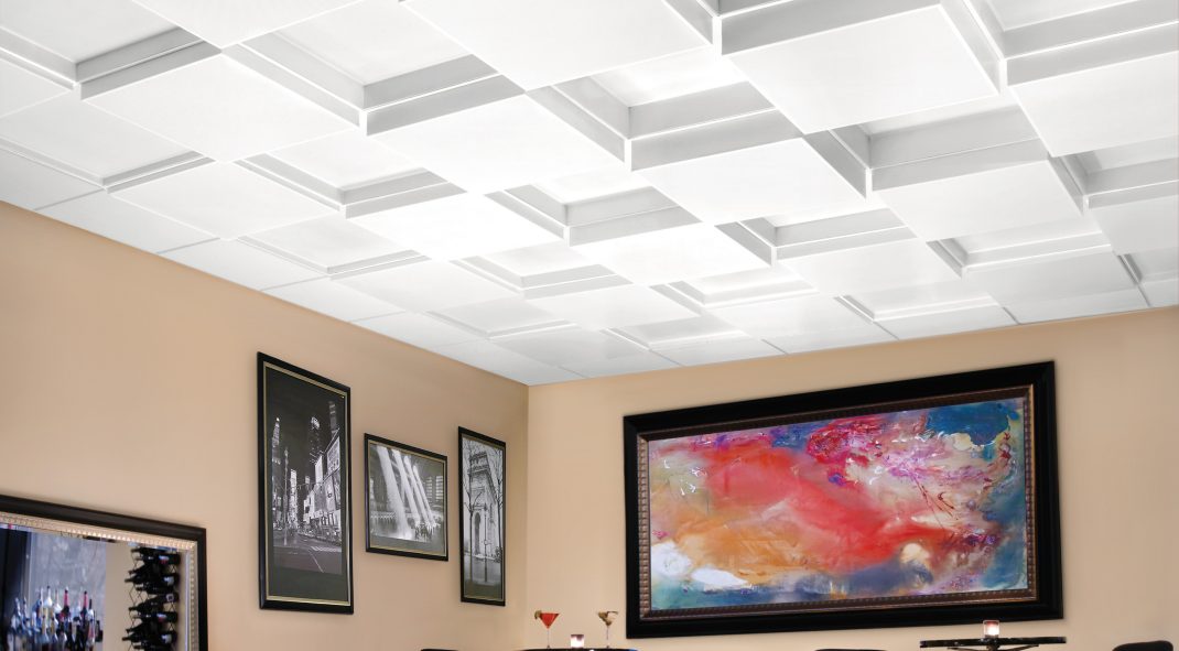 The Lounge at Gusto | Plafón de metal perforado | Armstrong Ceiling ...