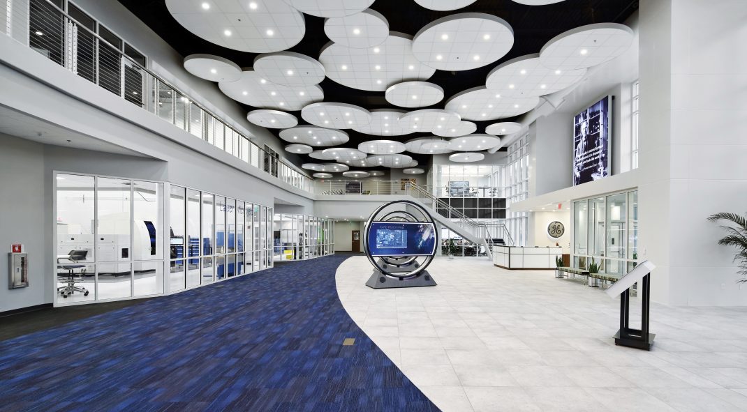 GE CEC | Acoustic Ceiling Cloud | Armstrong Ceiling Solutions – Commercial